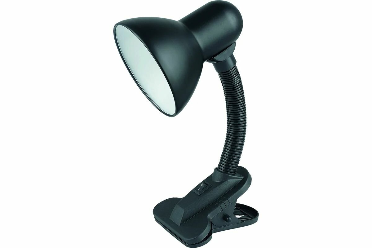 Настольный светильник GLANZEN Е27 на прищепке черный DL-0001-40-C-black КА-00008679