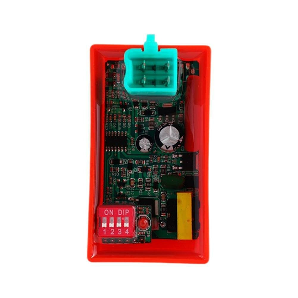 Программируемый CDI для мотоцикла, 4-контактный блок зажигания DC CDI, DIP-переключатель