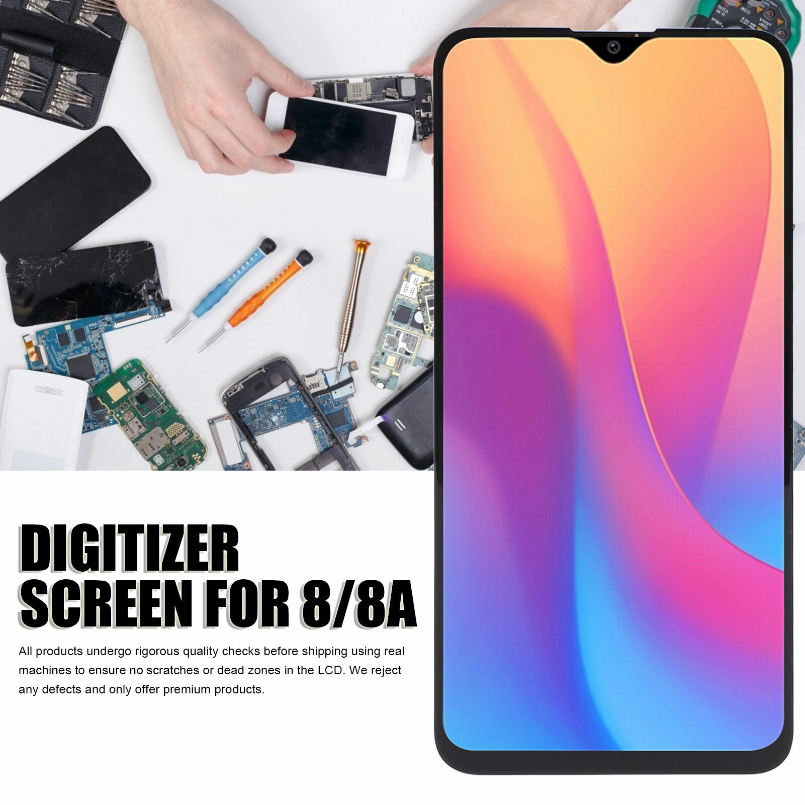 TFT LCD экран замена 6.22 дюймов полный экран 60 Гц частота обновления сенсорный экран цифровой ЖК-дисплей экран с инструментом для ремонта для 8/8A