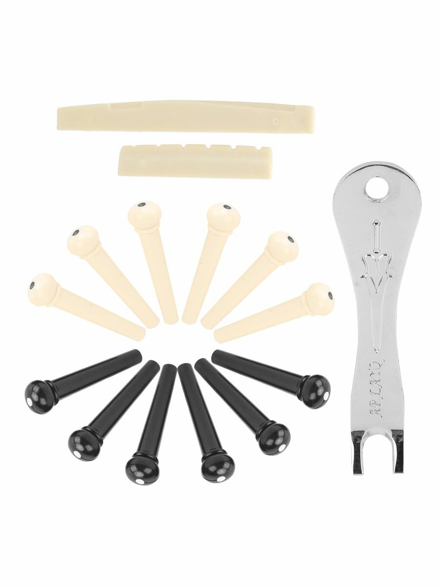 Набор из 12 штифтов для гитары, колковая машинка в народном стиле с фиксатором седла, аксессуары для штифтов