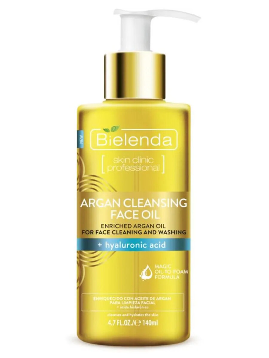 Bielenda Гидрофильное масло Argan Cleansing с гиалуроновой кислотой, 140 мл