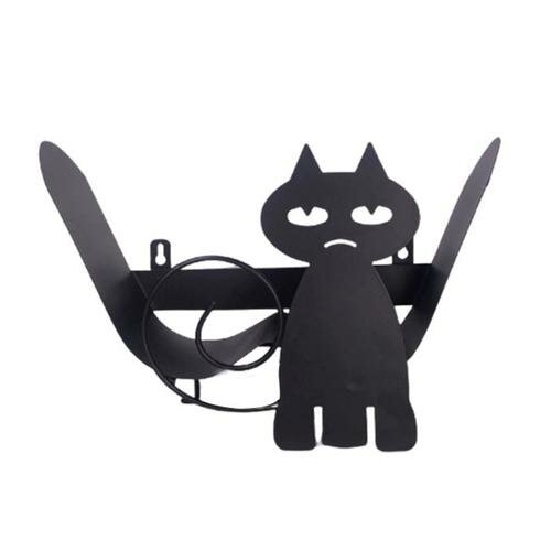 Черная кошка держатель рулона туалетной бумаги Ванная комната Кухонные аксессуары Стойка для хранения тканей Стойка для хранения рулона из чугуна Ванная комната держатель Бумажные держатели