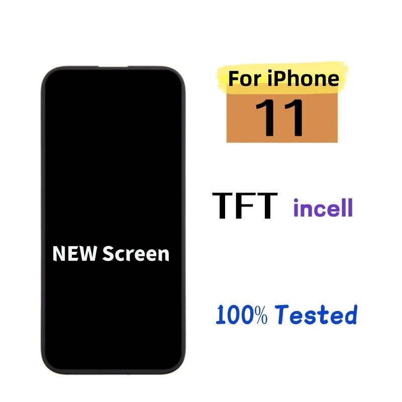 Новый TFT OLED-дисплей для iPhone 11 12 13 14 pro Max LCD 12 13 Mini 14 15 Plus Incell 3D сенсорный экран с поддержкой сенсорного экрана True Replace For-11-TFT