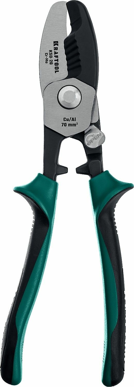 Кабелерез KRAFTOOL KSD 20, диаметр 20 мм, длина 200 мм, двойные режущие кромки, повышенная стойкость