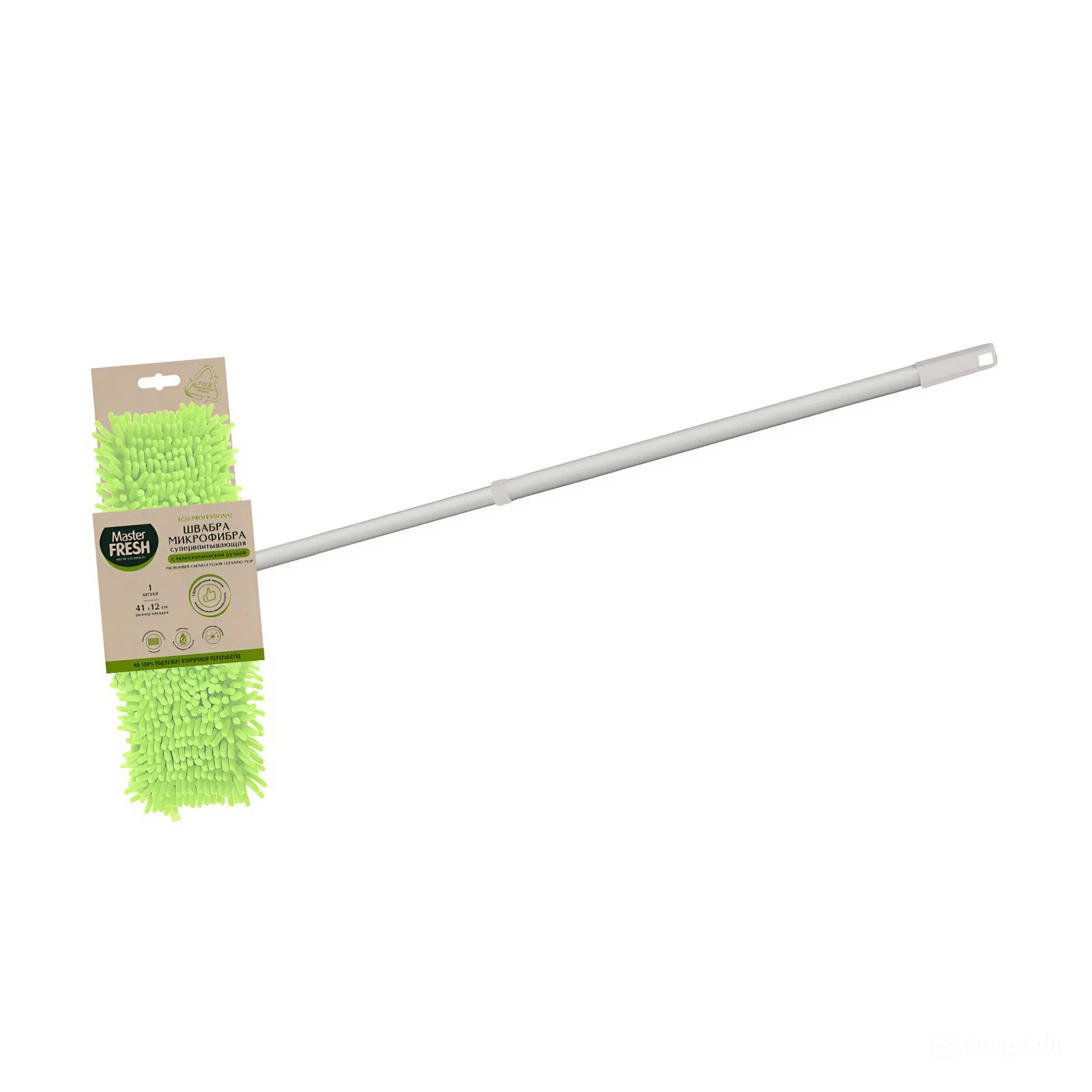 Швабра-флеттер Master Fresh Эко c телескопической ручкой и насадкой из микрофибры с длинным ворсом