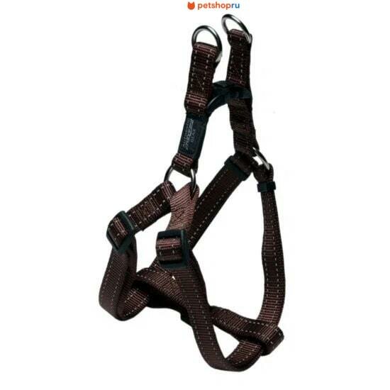 Rogz шлейка разъемная для собак "Utility", шоколадная, размер S (27-38см), ширина 1,1 см