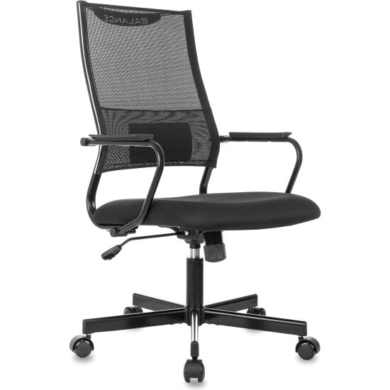 Кресло руководителя Бюрократ CH Balance черный Elastic-102 TW-11 сетка/ткань крестов. металл черный