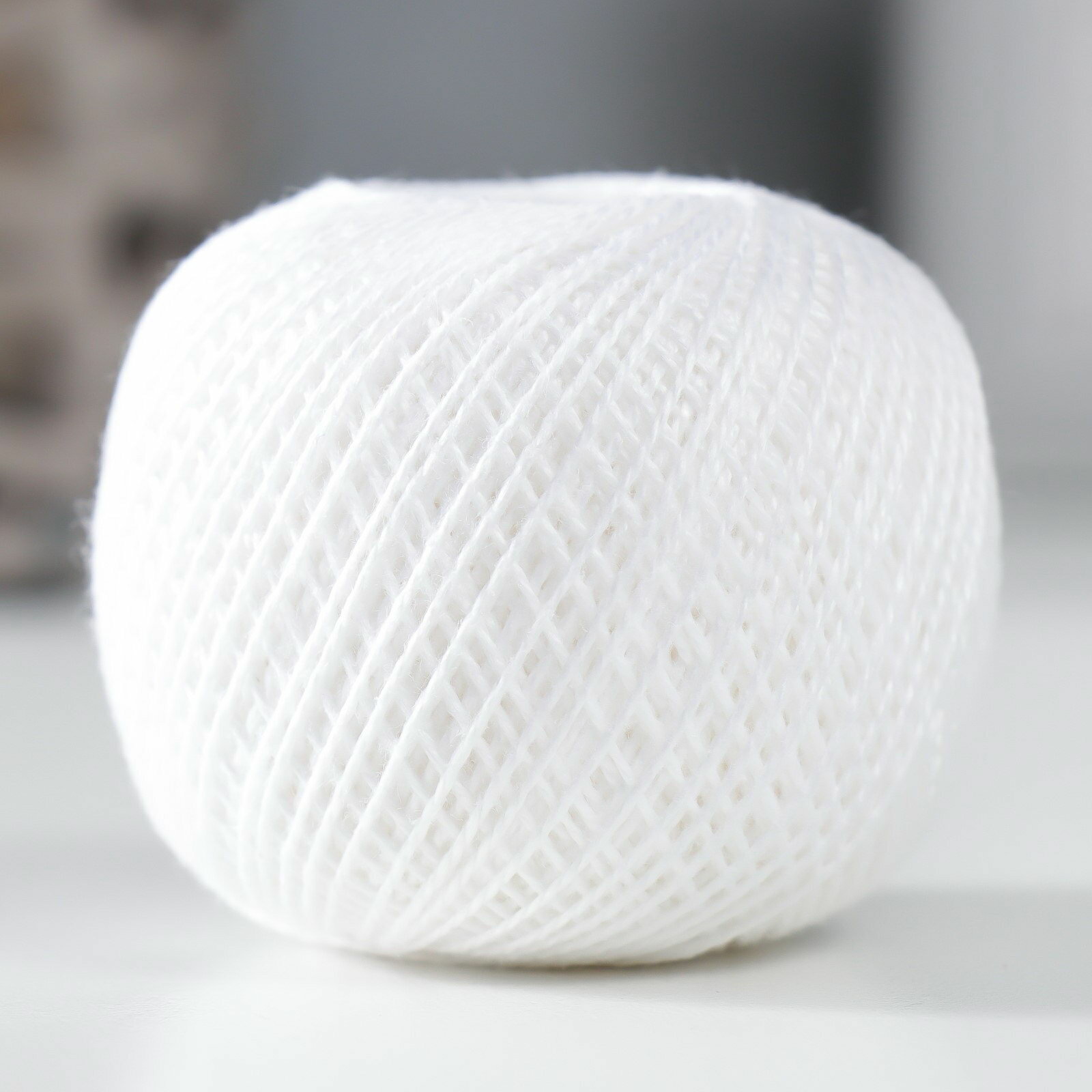 Пряжа для вязания спицами, крючком "ПНК Кирова. Ирис", 150 м/25 г, 100% мерсеризованный хлопок, цвет 0101, 20 шт.