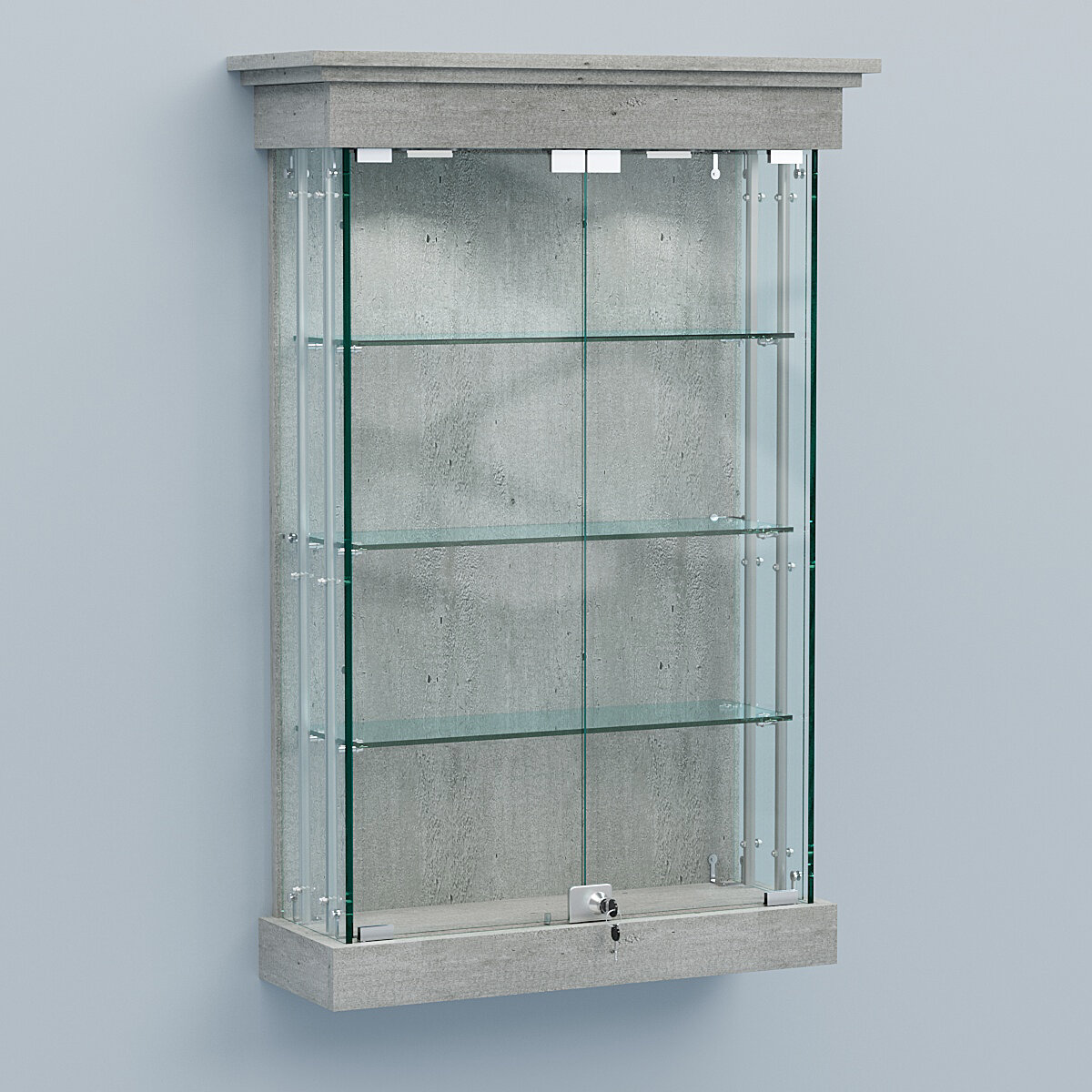 Витрина для музеев "Коллекция" настенная №1-3А-РЕГ, Метрополитан Грей