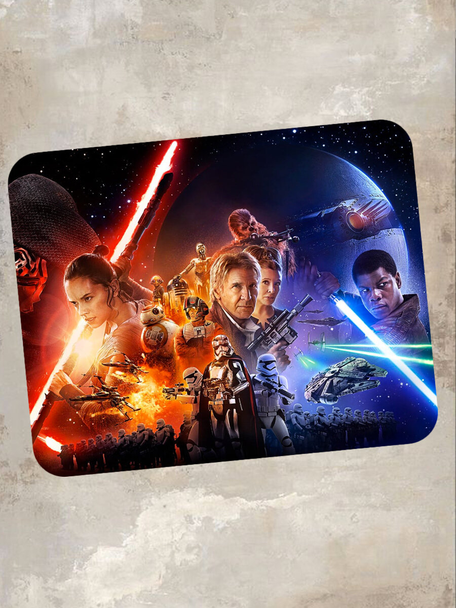 Коврик компьютерный "Star wars", для оптических и лазерных мышек, нескользящая поверхность, 235 мм x 195 мм — фото 1