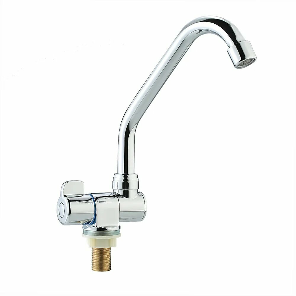 Водоразборный кран, складной, для автофургонов, медь, хромированный, 180°