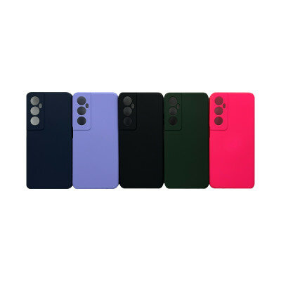 Чехол-накладка для Realme C65 сиреневый с защитой камеры и подкладкой из микрофибры Premium TPU 1.2mm