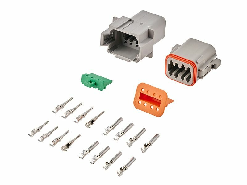 Разъёмы для автомобиля герметичные Deutsch DT06-08S/DT04-08P 8-и контактные (мама+папа)