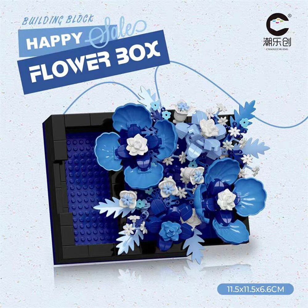 Креативный букет из роз и гибискуса, коробка для цветов, строительные блоки, игрушки для детей старше 6 лет