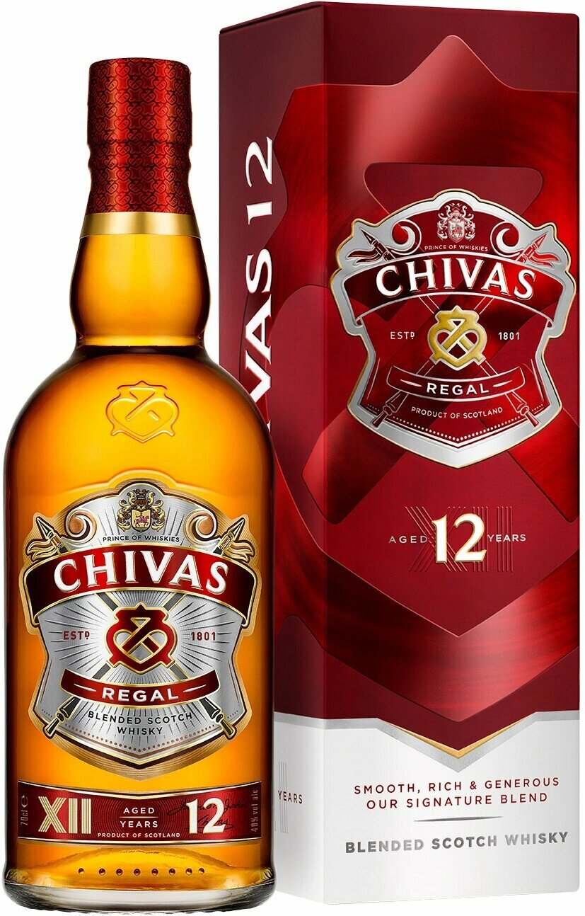 Виски "Chivas Regal" 12 years old, with box, 0.7 л