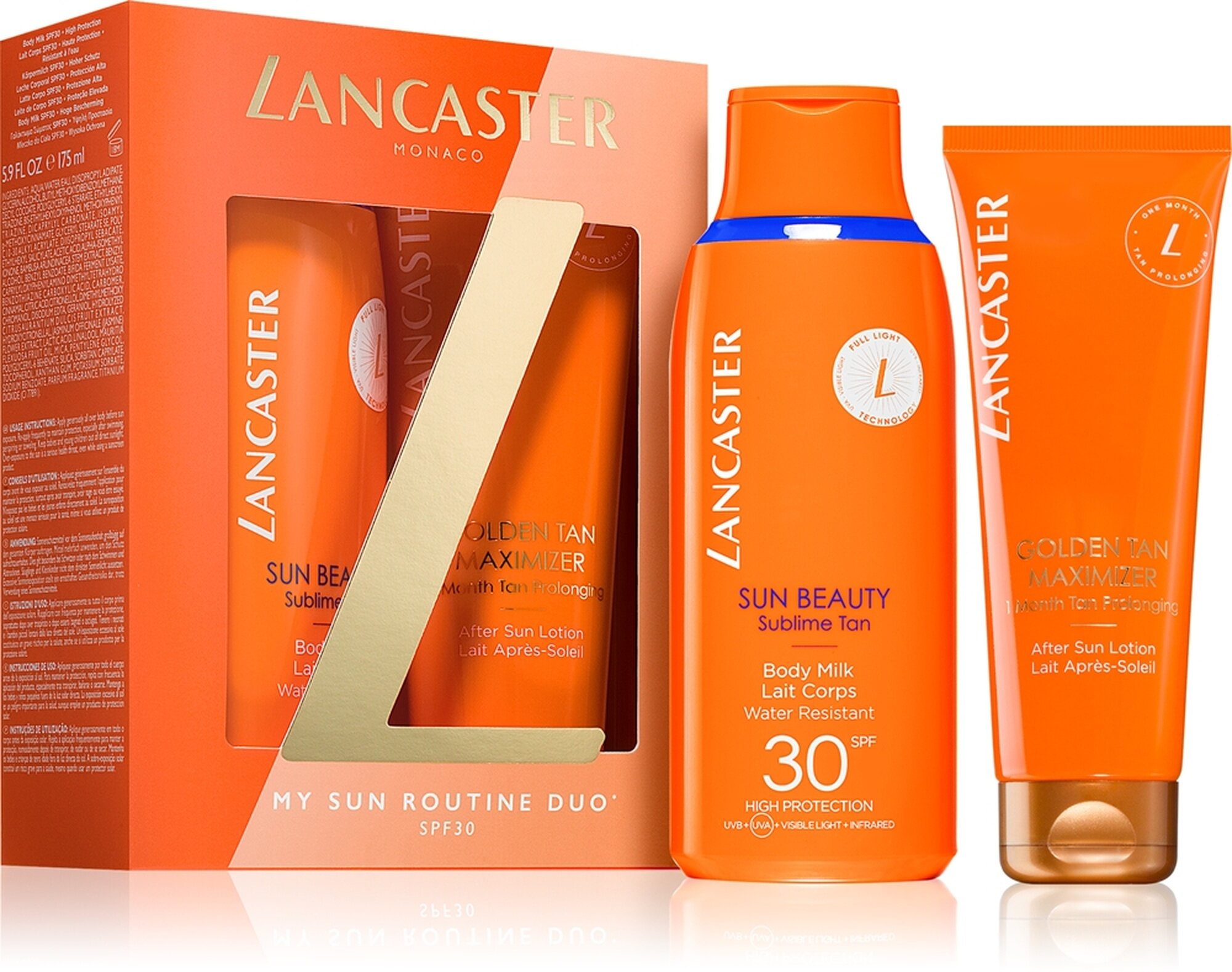 Lancaster Подарочный набор для женщин - уход после загара Sun Beauty 2 предмета
