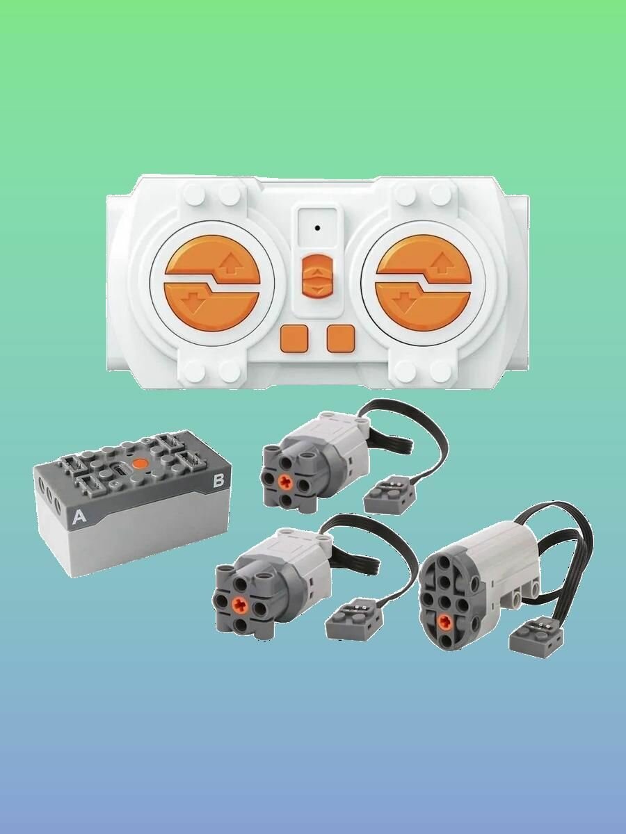 Запчасти для радиоуправляемой игрушки конструктора, набор электрики, моторчики, модули, пульт управления