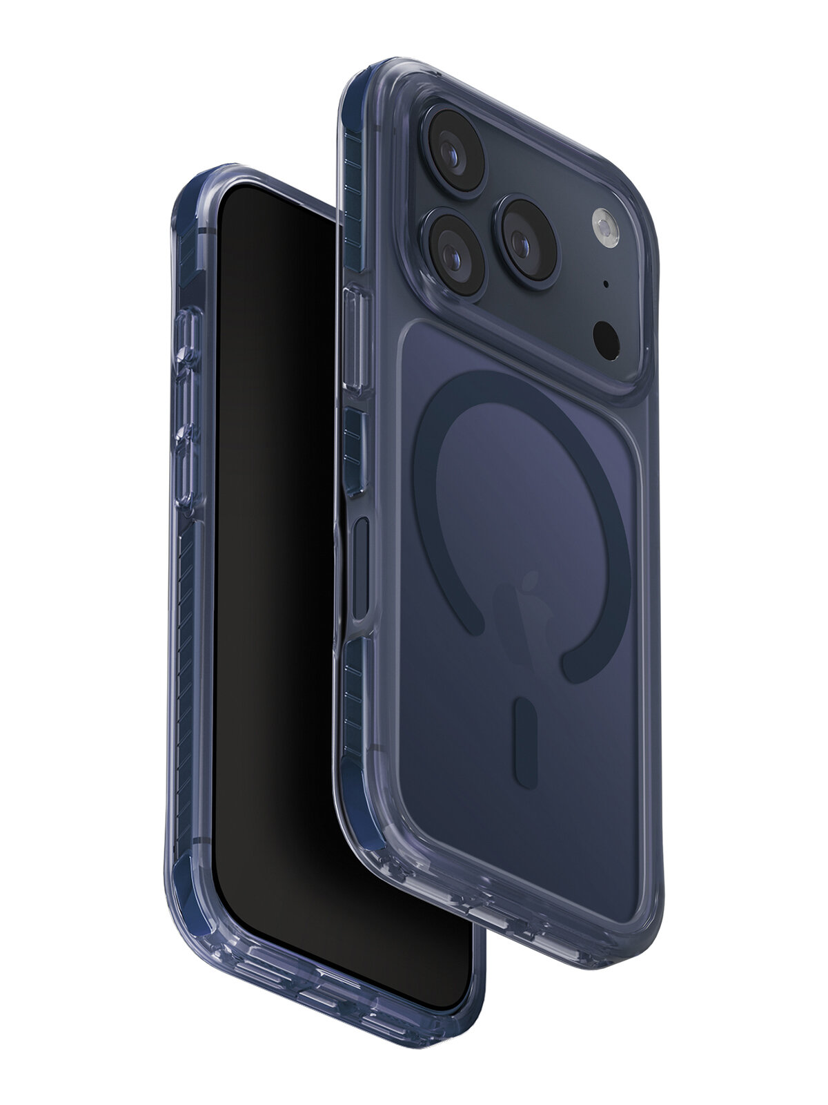 Чехол Uniq на iPhone 17 Pro, Combat с усиленной защитой, с магнитами MagSafe, синий