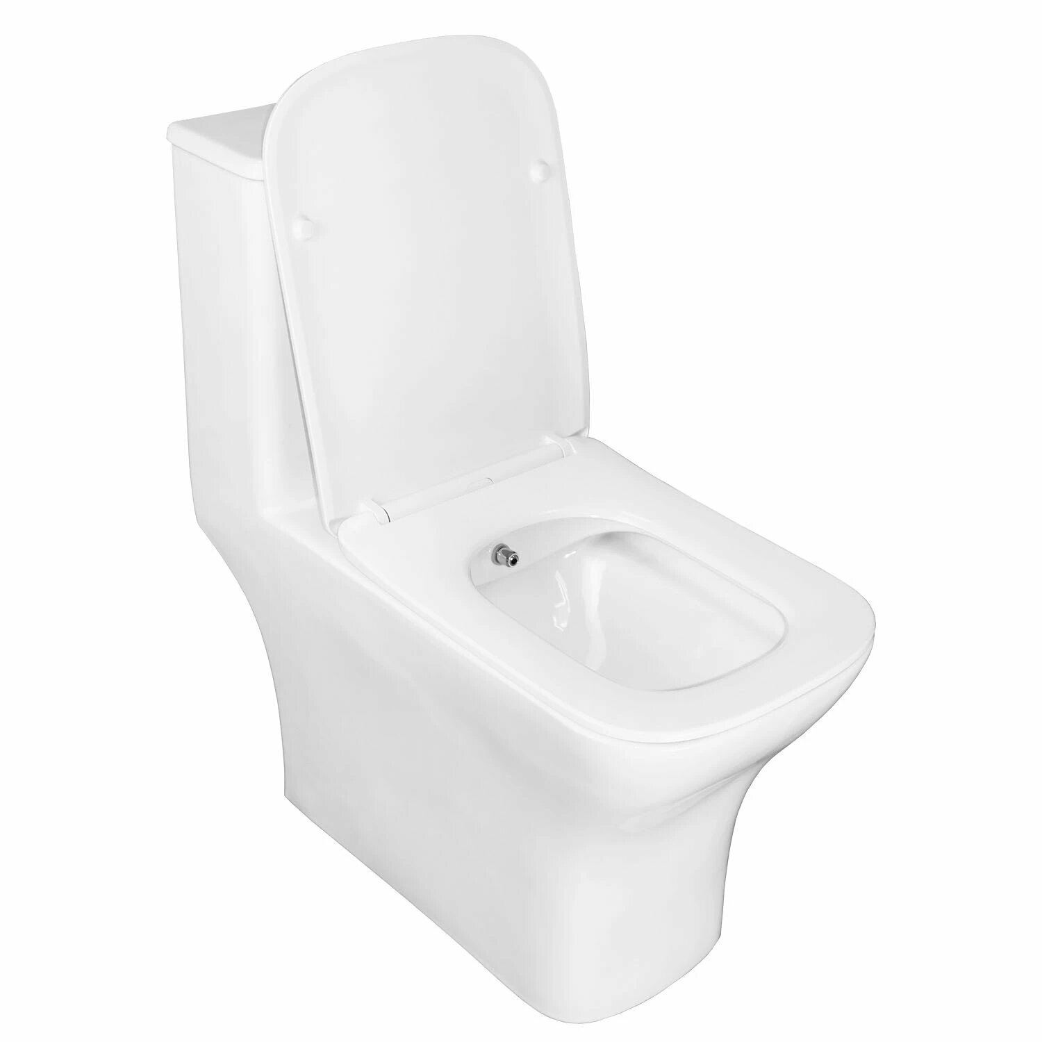 Унитаз-моноблок Azario Lodi безободковый Горизонтальный слив, сиденье дюропласт микролифт с функ