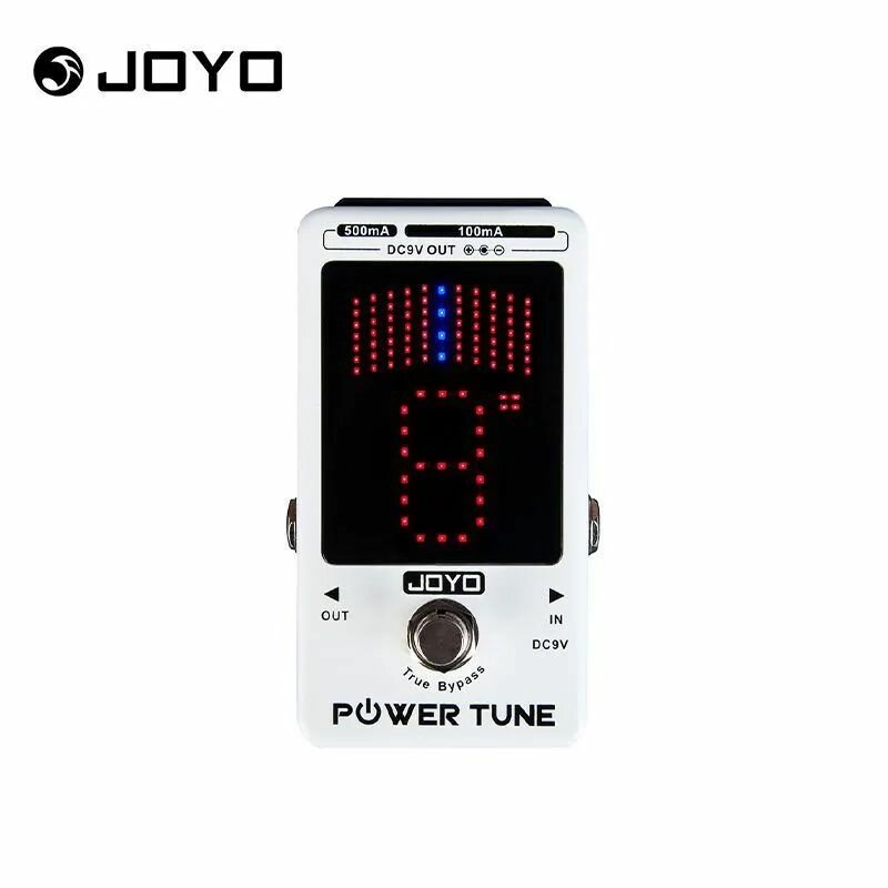 JOYO JF-18R POWER TUNE Гитарный педальный тюнер 2 в 1 Гитарный тюнер Power и True Bypass Tunerqw