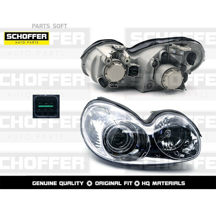 Фара правая Hyundai Sonata 01-04/Sonata Тагаз (2004-2010) от официального дистрибьютора, SCHOFFER, артикул SHF12083