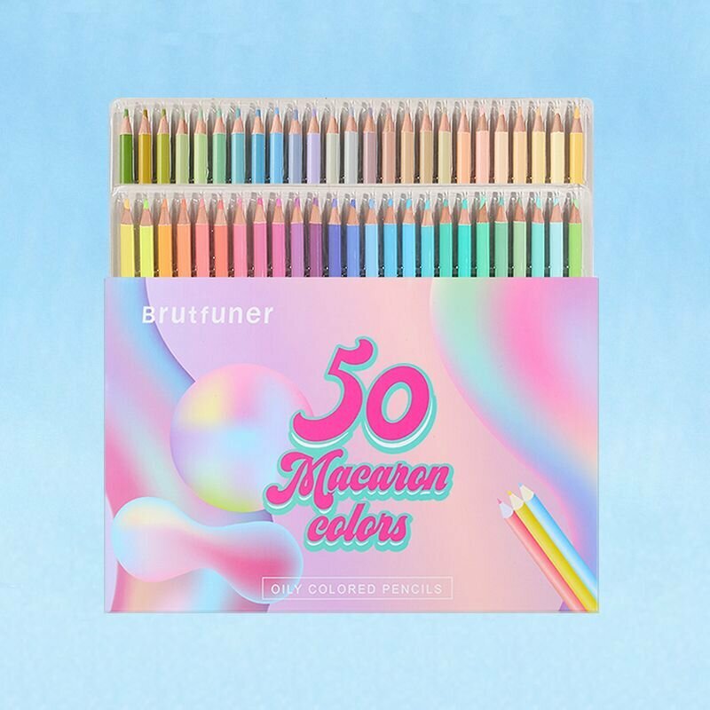 Карандаши цветные brutfuner 12/48/120/160/260 цветов масляные деревянные акварельный карандаш эскиз рисунок набор для рисования товары