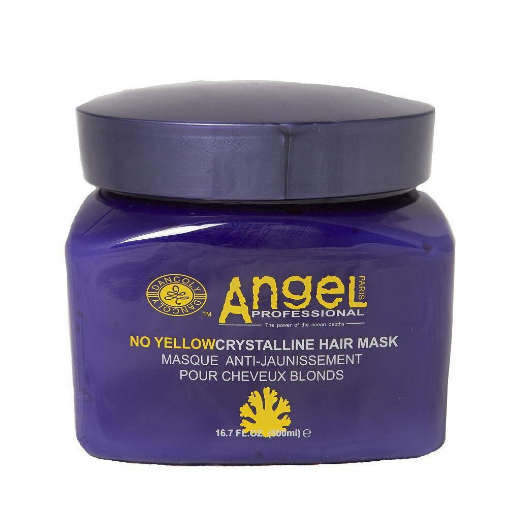 Angel Professional Маска для нейтрализации желтизны для светлых волос, оттеночная No Yellow Crystalline, 500 мл