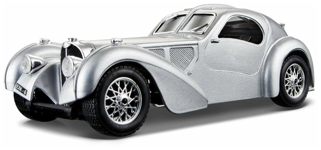 Легковой автомобиль Bburago "Bugatti Atlantic" (#18-22092), 1:24, 17 см, серебристый