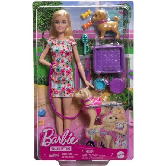 Игровой набор Barbie HTK37 Барби и ее собака-инвалид