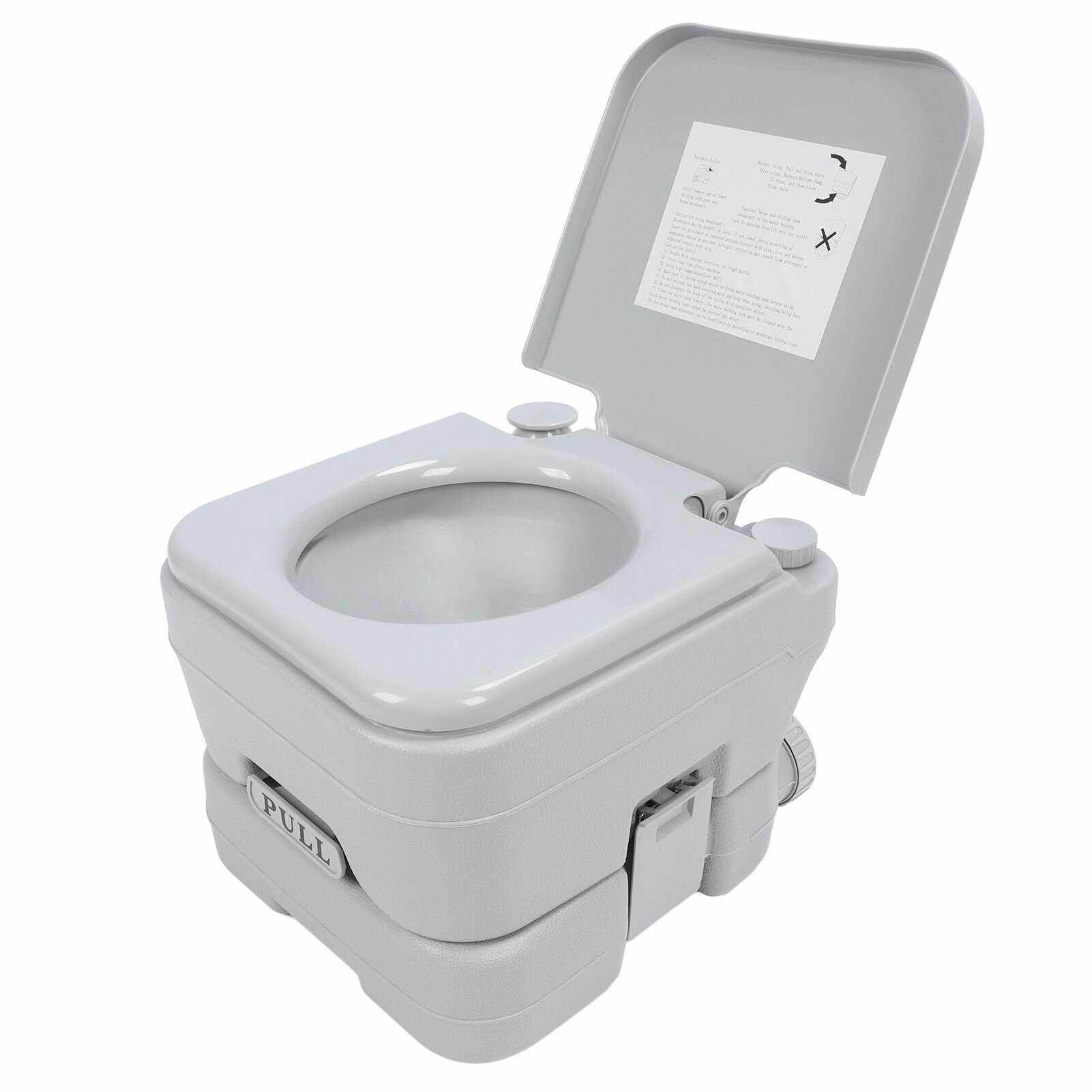 Портативный туалет для авто/лодки/RV, двойной смыв, грузоподъемность 440 фунтов, 10L
