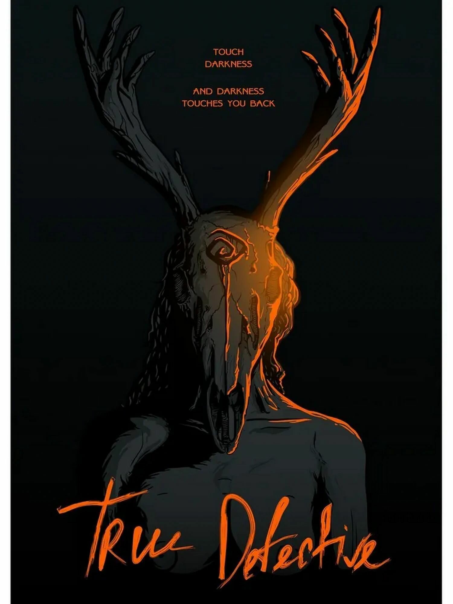 Плакат, постер Настоящий детектив. True Detective, сериал на холсте, размер 30х42см