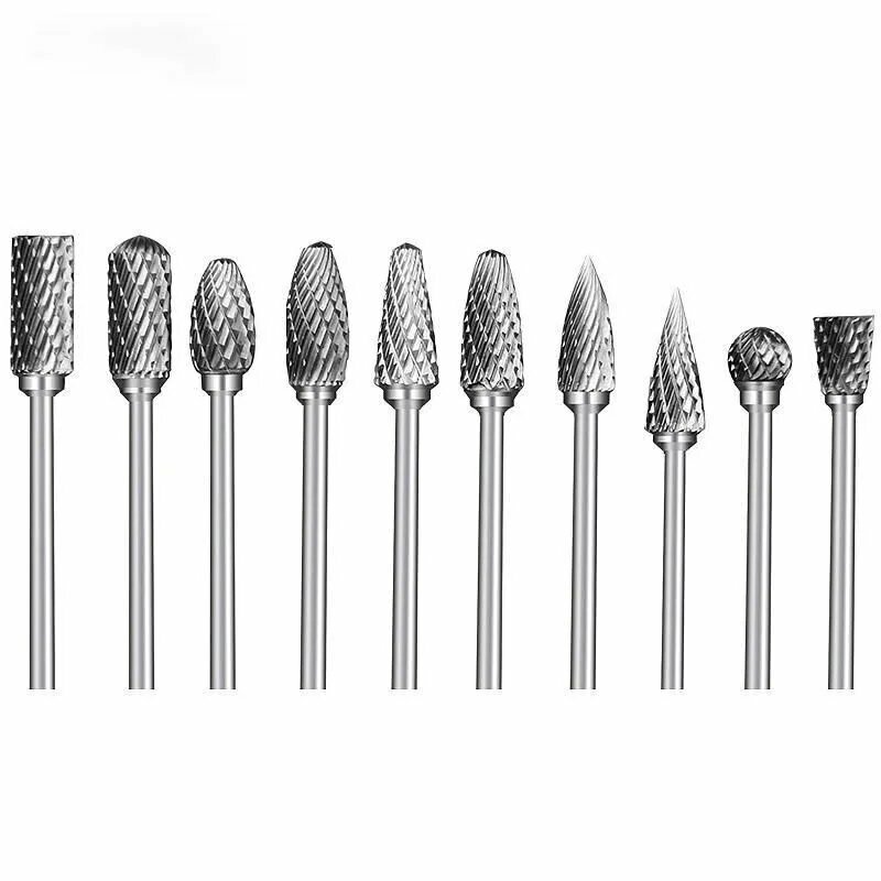 Набор Борфрезы Твердосплавных По Металлу По Дереву Для Гравера , шарошек Хвостовик,10 Шт.