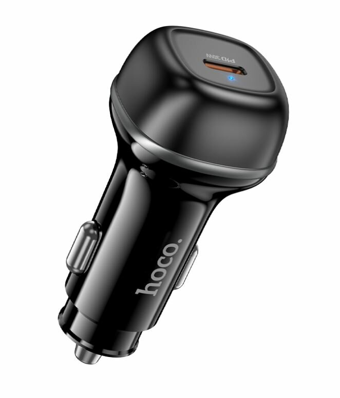 Блок питания автомобильный 1 Type-C HOCO Z58, Rank, PD30W, чёрный