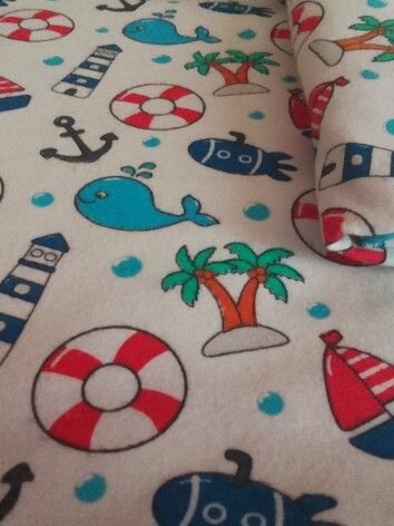 Простыня Фланель Якоря, 120x180 см