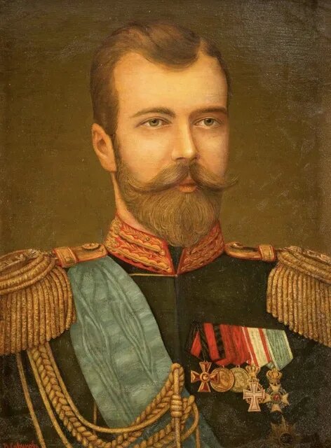 Портрет царя Николаса II на холсте kw485-10, 30x40cm no frame