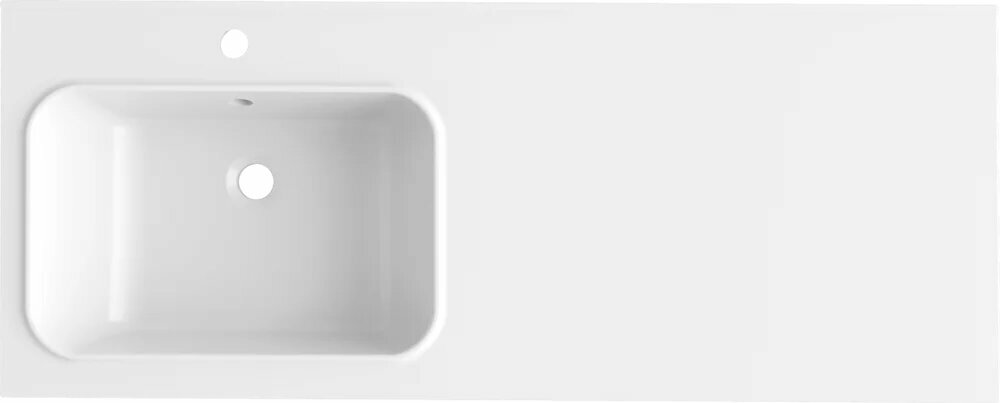 Раковина над стиральной машиной Paola Bella 120 L прямоугольная, белая, с правым крылом, на кронштейнах, российская