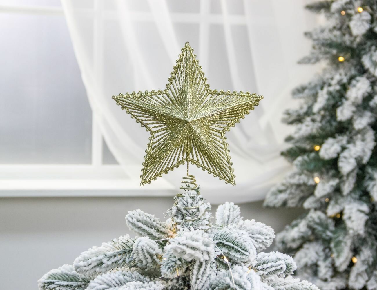 Ёлочная верхушка звезда 'дарби', металл, золотая, 26 см, Due Esse Christmas XNA16011041