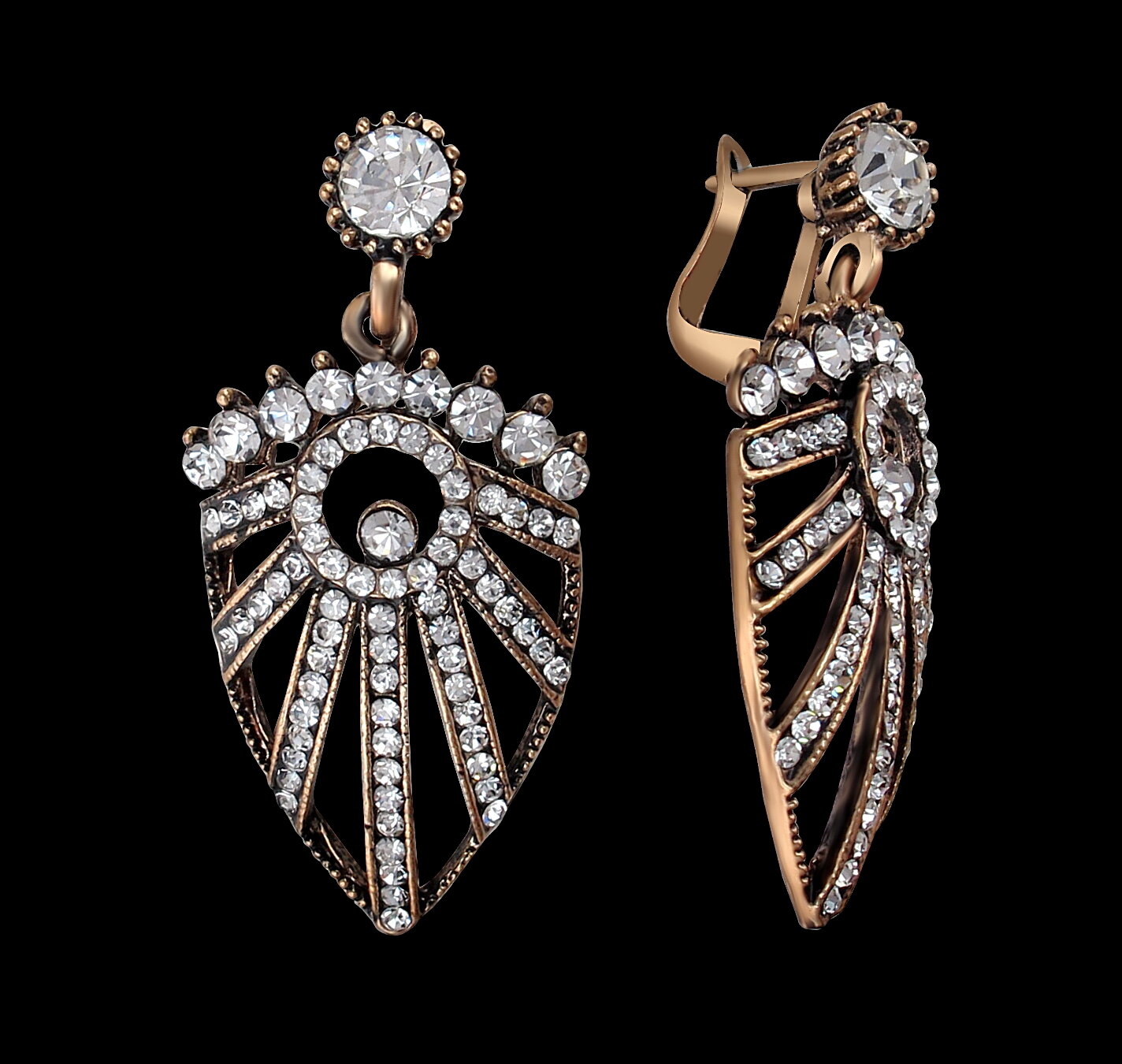 Серьги с подвесками, кристалл