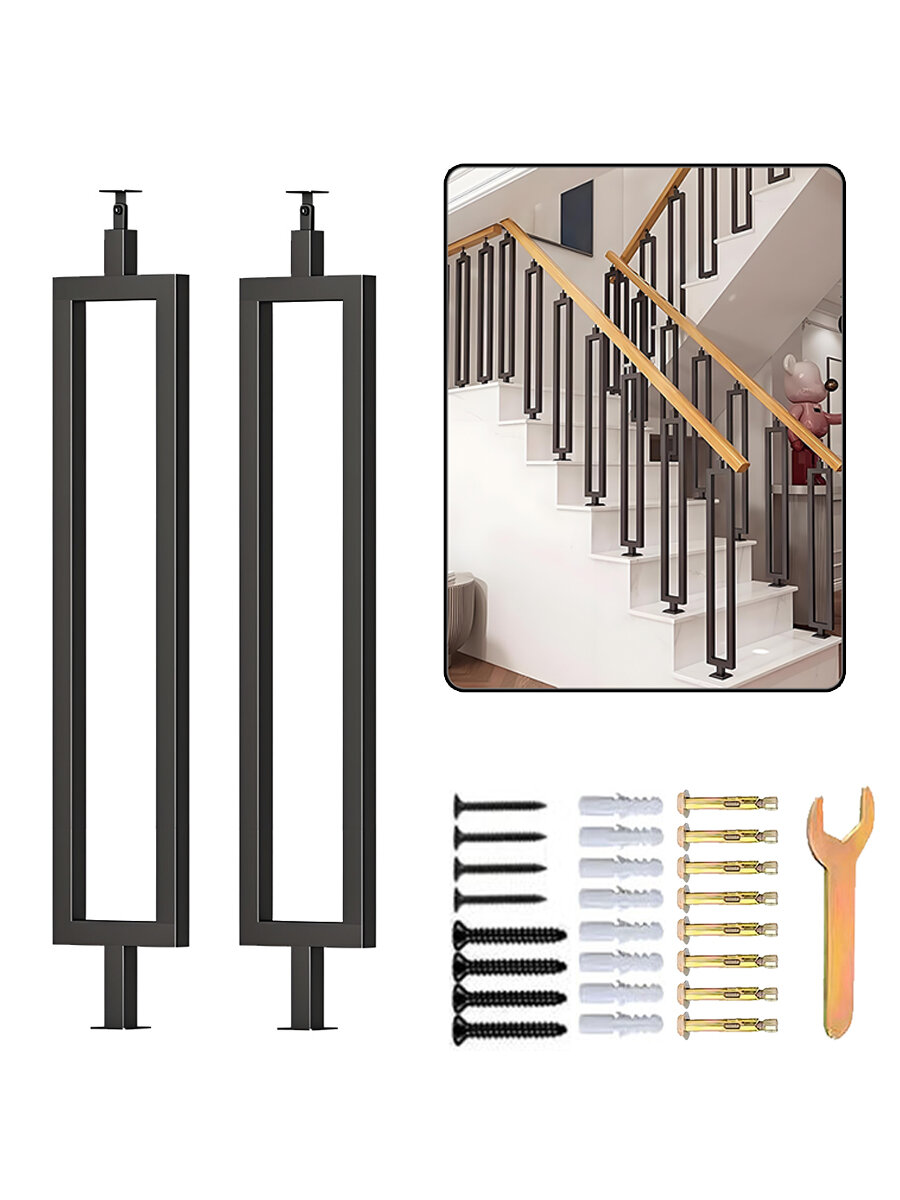 U-образные лестничные ограждения 850/950/1000 мм с регулируемым верхним кронштейном для перил, крыльца, террасы и уличных ступеней