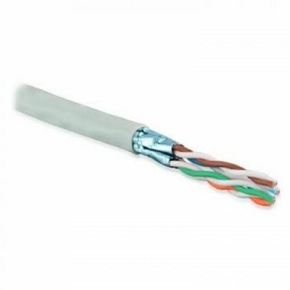 EXEGATE Кабель EX281811RUS Кабель FUTP4 - C5e - CU - S24 - IN - PVC - GY - 305 FTP 4 пары кат.5e медь, 24AWG, экран, бухта 305м, серый, PVC