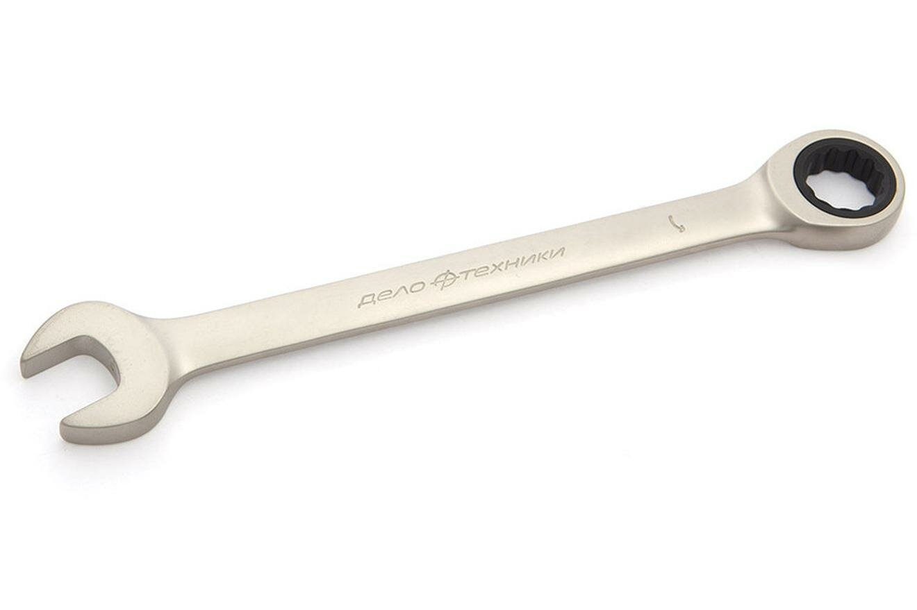 Ключ Дело Техники 515021, трещоточный, комбинированный, хромованадиевый, 21мм