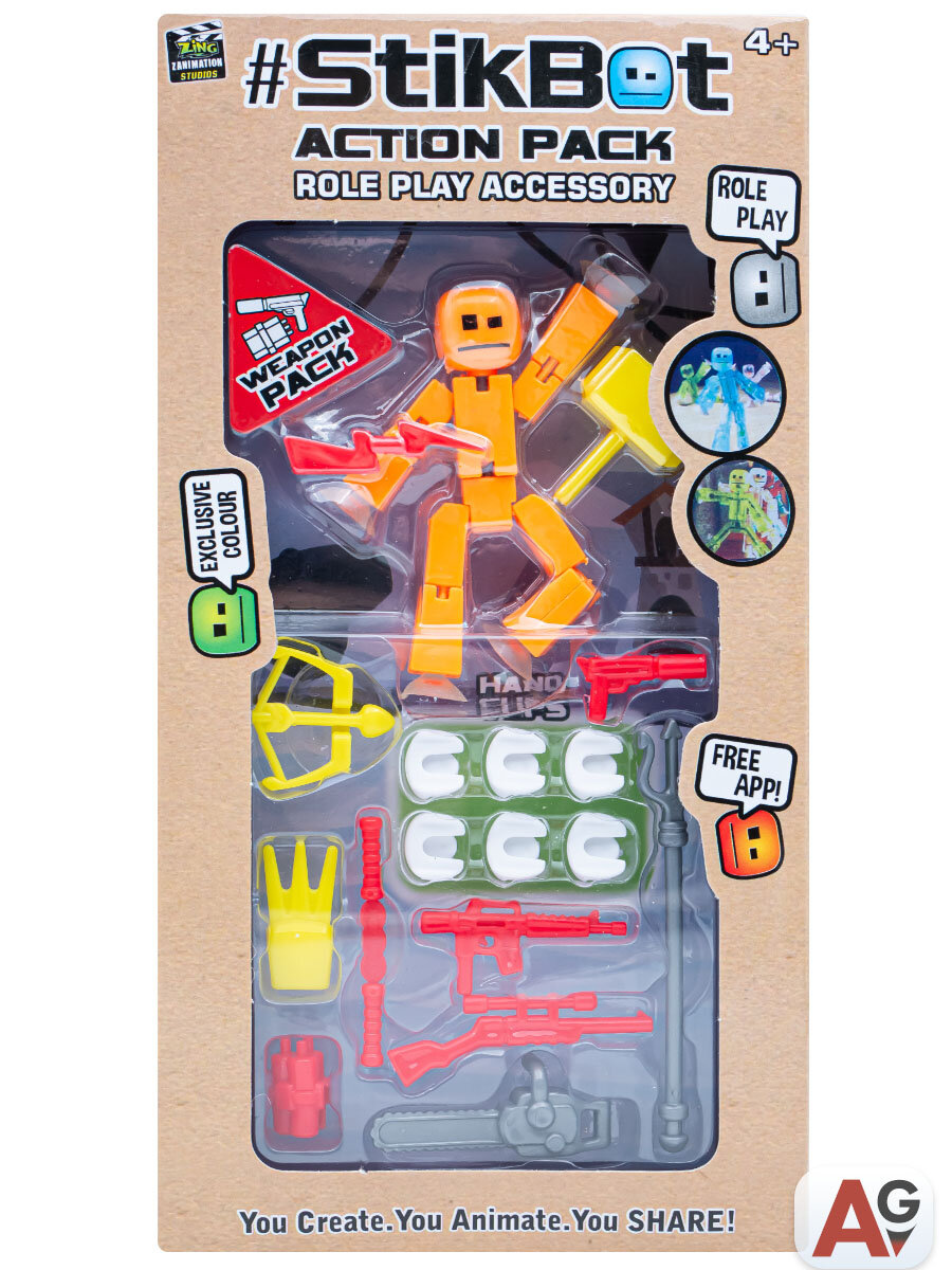 Набор Стикбот (Stikbot) с оружием / Weapon Pack