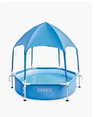 Бассейн INTEX 183х38см, 700 л, от 3 лет, каркасный с навесом, 28209