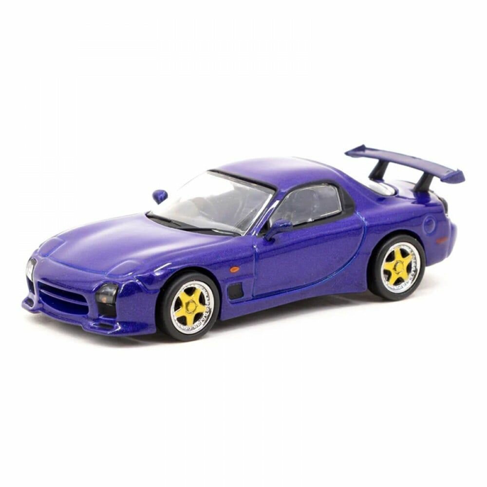 Машинка Tarmac Works 1/64 Mazda Rx-7 Fd3s Mazdaspeed A-Spec Innocent Blue Mica Diecast Scale Model Car