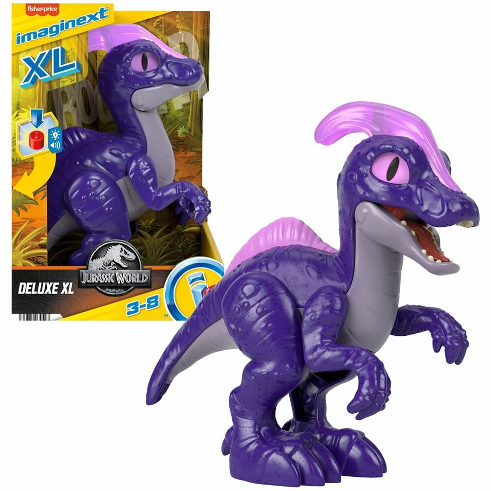 Imaginext Мир Юрского периода, Паразауролоф, игрушка-динозавр Делюкс XL