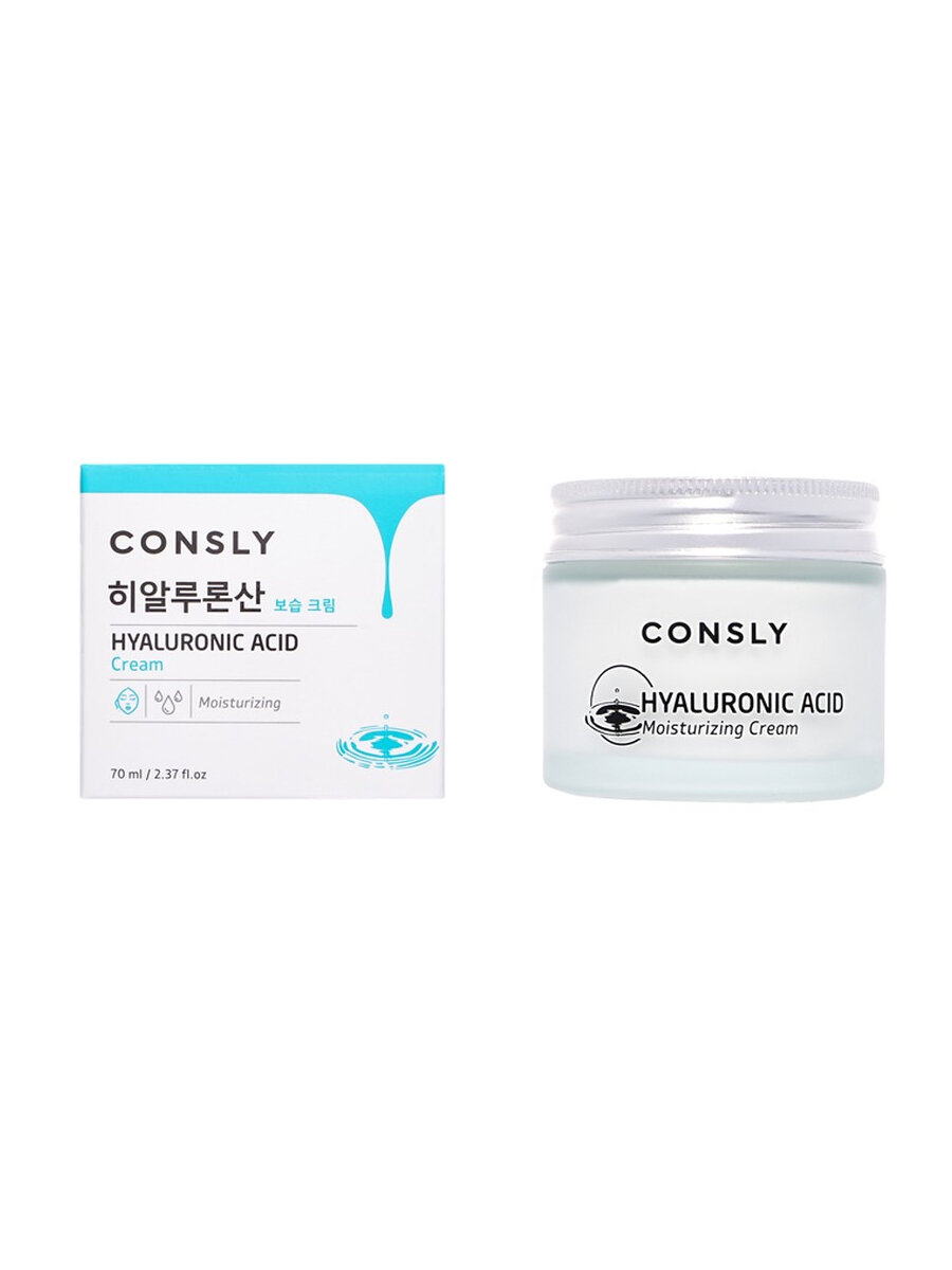 Крем для лица CONSLY увлажняющий (с гиалуроновой кислотой) 70 мл
