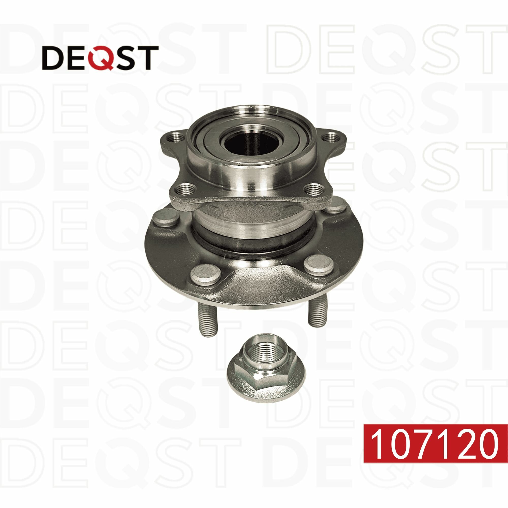 Ступица с подшипником в сборе Deqst 107120 задний Mazda CX-7 (01.12-)