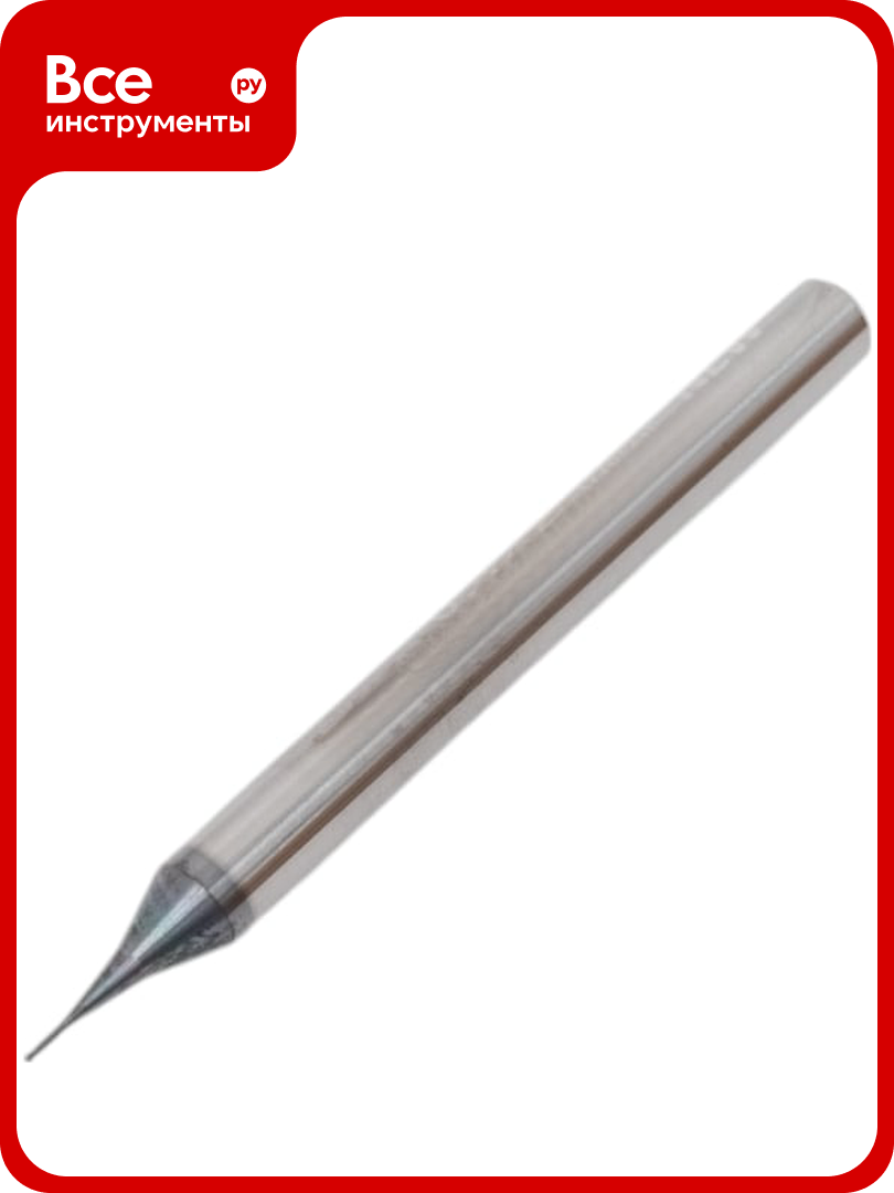 Фреза концевая 0.4х4х0.6(2)х45 мм, Z2, твердосплавная, Alpha-GX New Century G9I64004020N, для обработки углеродистых