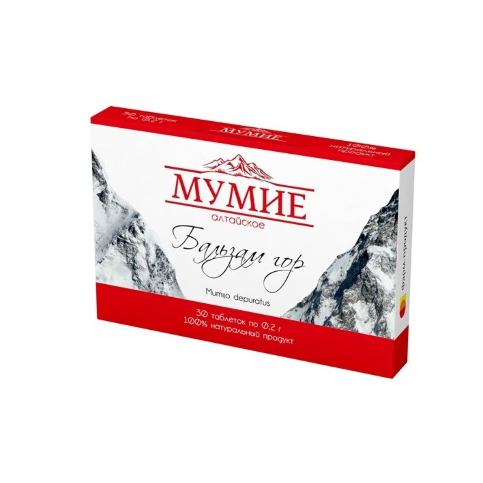 Мумие алтайское "Бальзам гор" Фарм-Продукт, 30 таблеток по 0.2 г