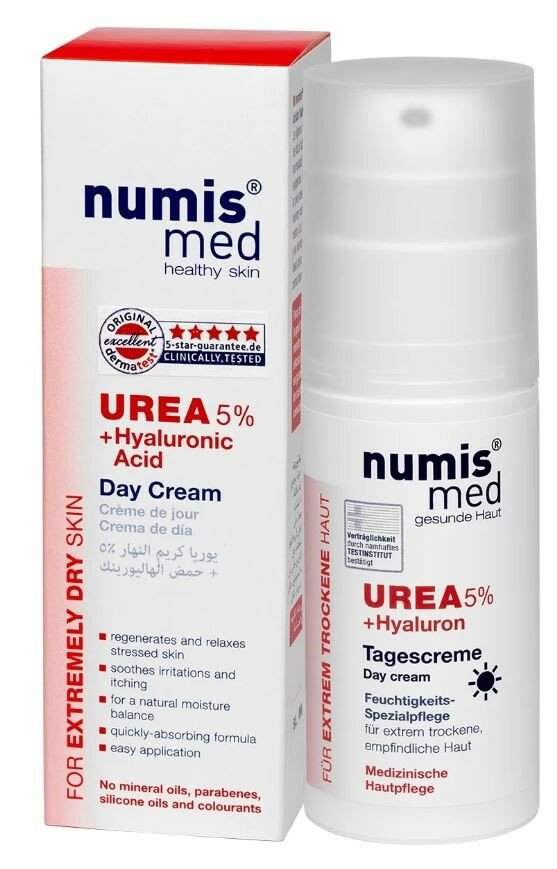 Numis med крем дневной с 5% мочевиной и гиалуроновой кислотой увлажняющий для очень сухой кожи 50 мл